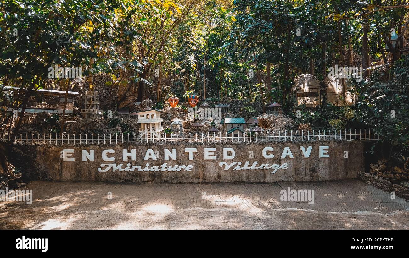 Enchanted Cave entrance Miniature village Stock Photo - Alamy