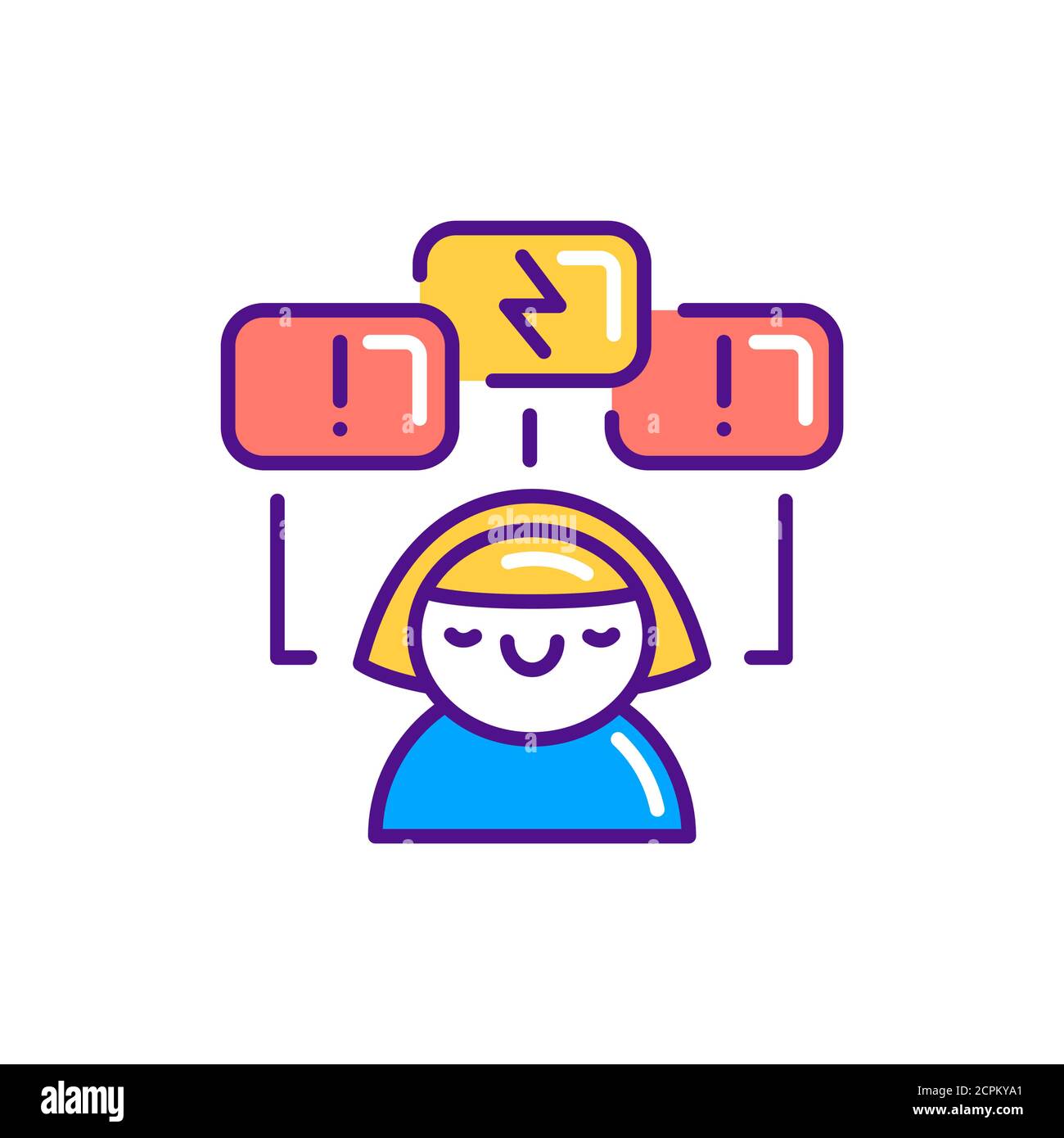 Stress resistance color line icon. Soft skills. Pictogram for web ...