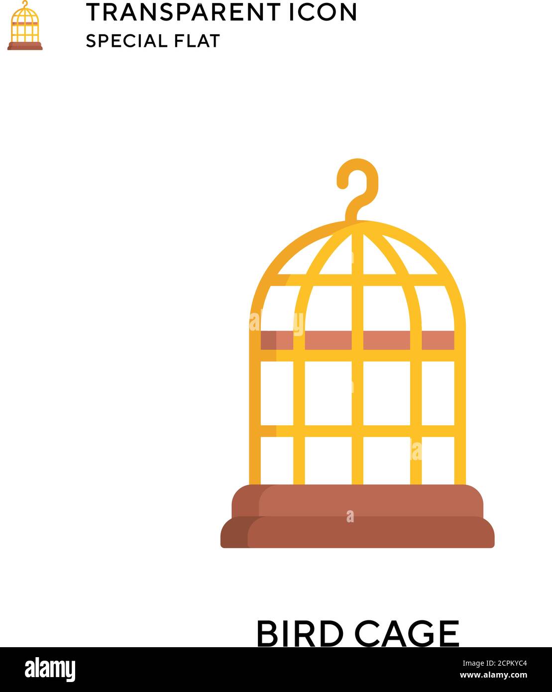 Bird cage vector icon. Flat style illustration. EPS 10 vector Stock ...
