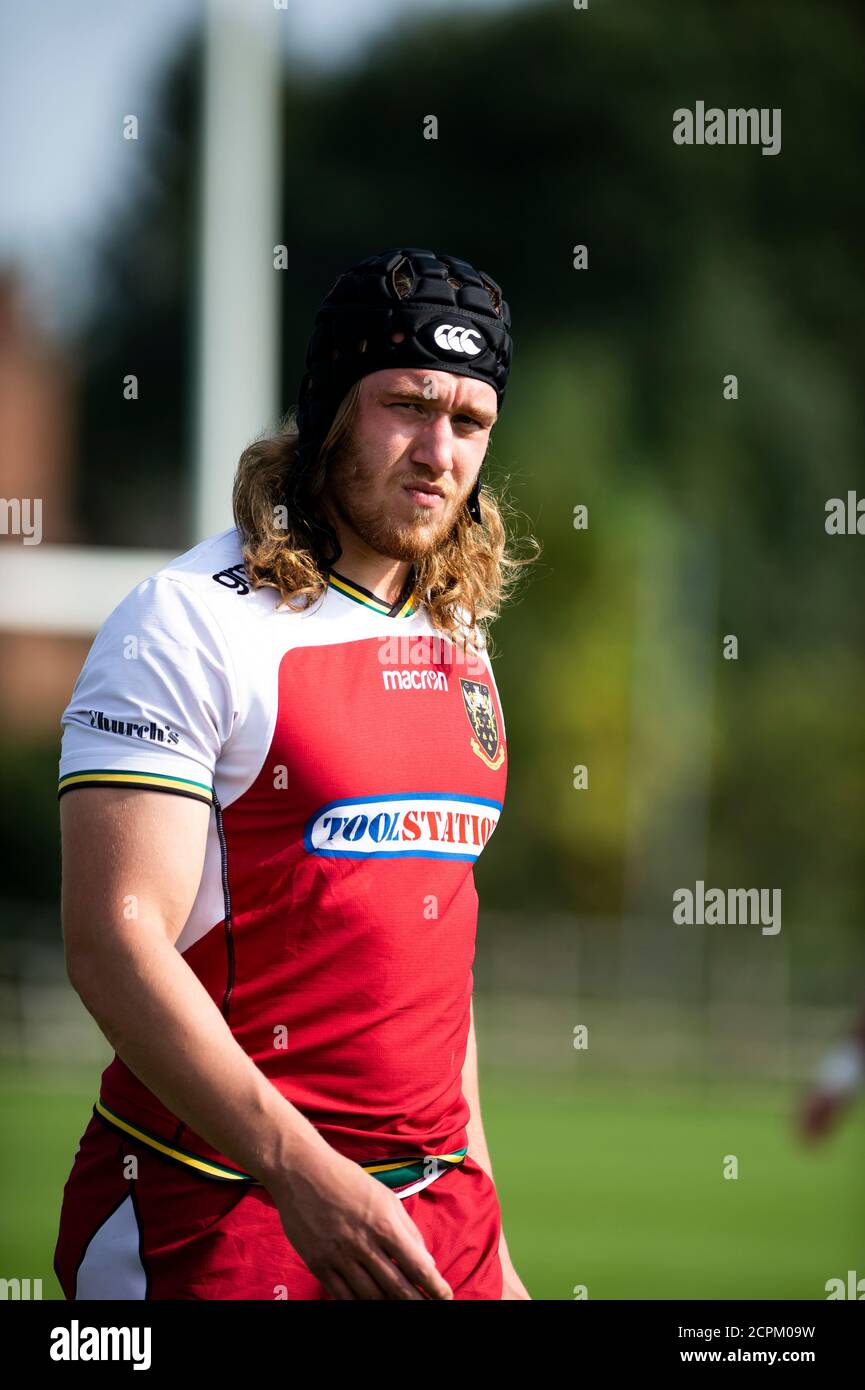 Alex Moon of Northampton Saints during Training Day at Franklin's ...