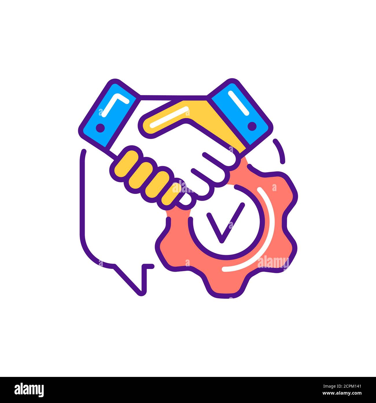 Cooperation color line icon. Soft skills. Pictogram for web, mobile app ...