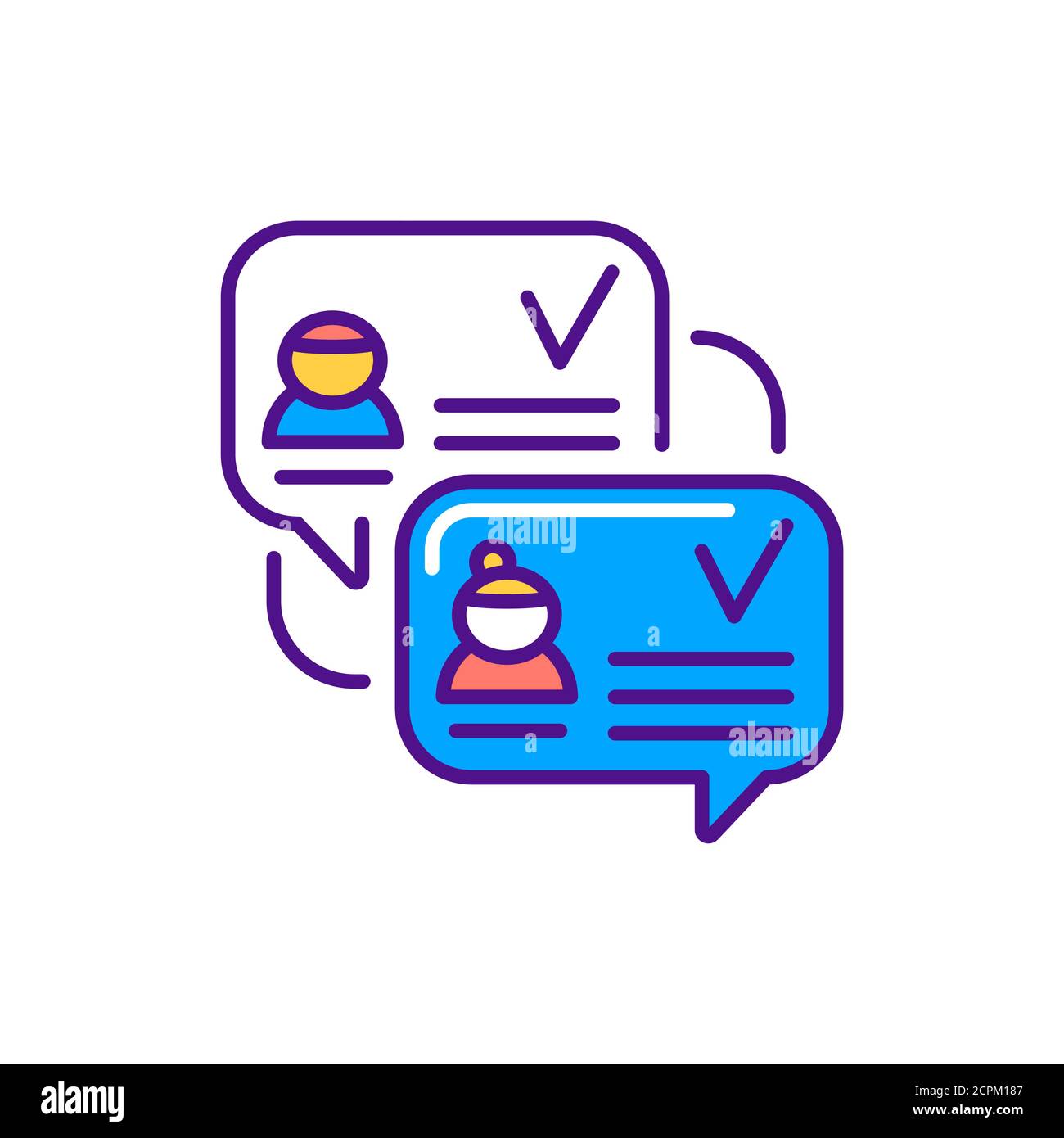 Constructive feedback color line icon. Soft skills. Pictogram for web ...