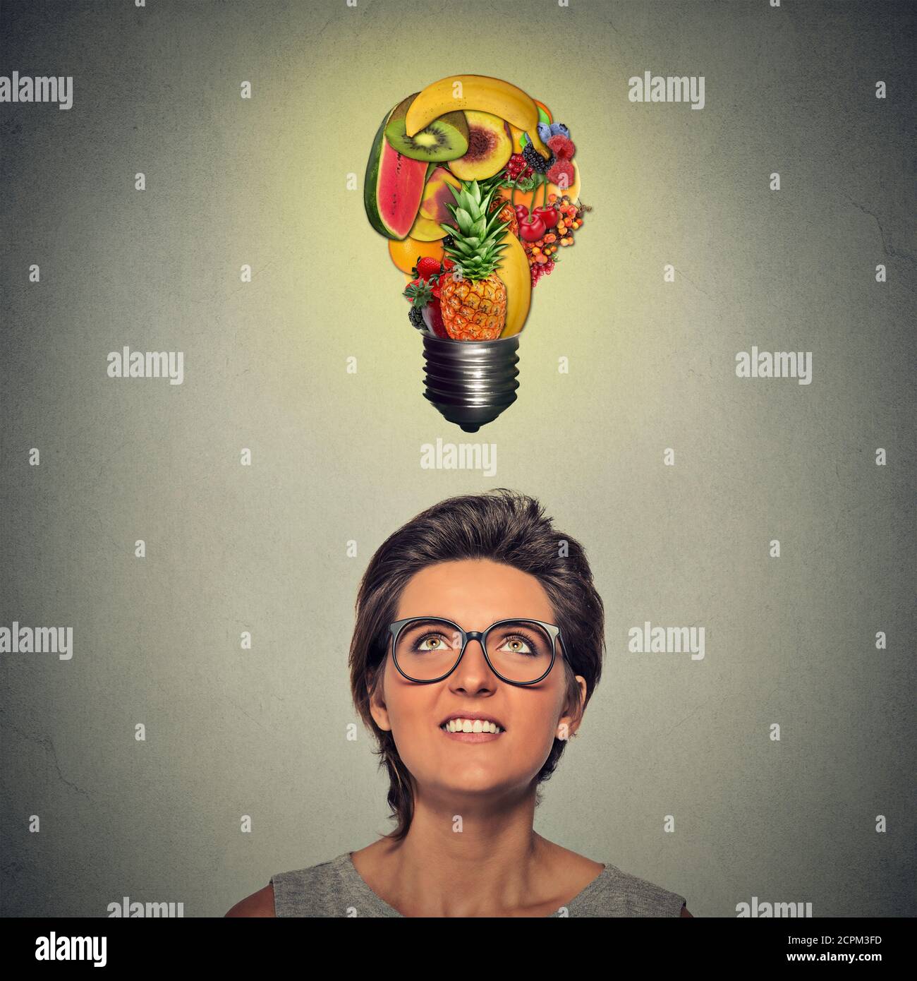 Business woman eating salad on hi-res stock photography and images - Alamy