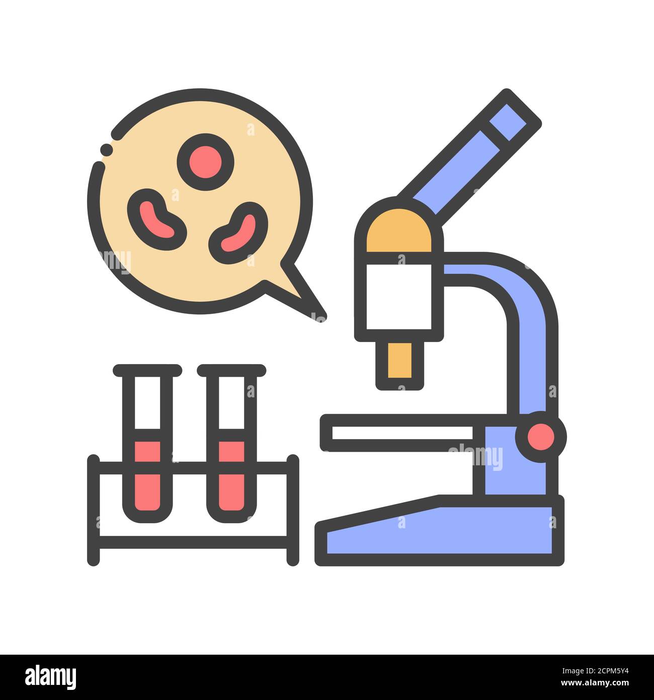 Blood test color line icon. Medical and scientific concept. Laboratory ...