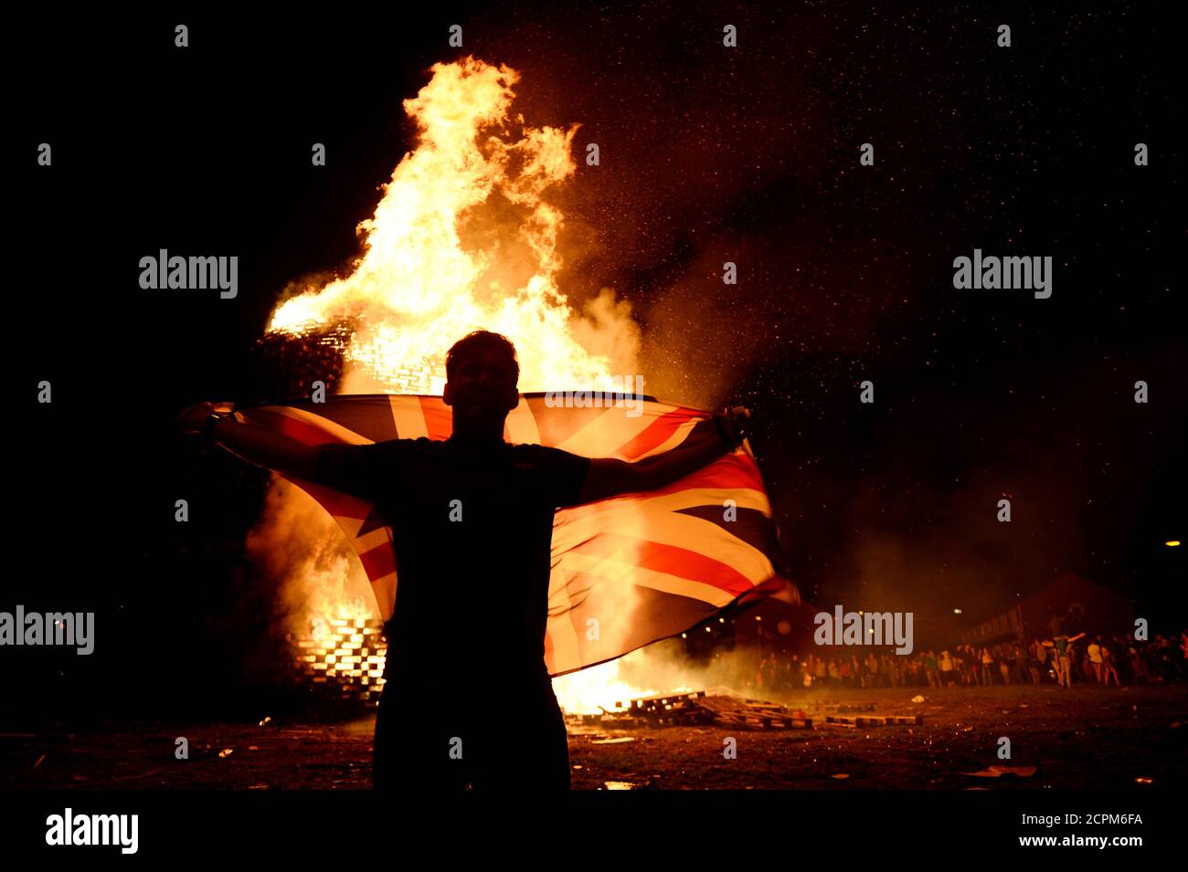 Burning Union Jack Flag High Resolution Stock Photography and Images ...