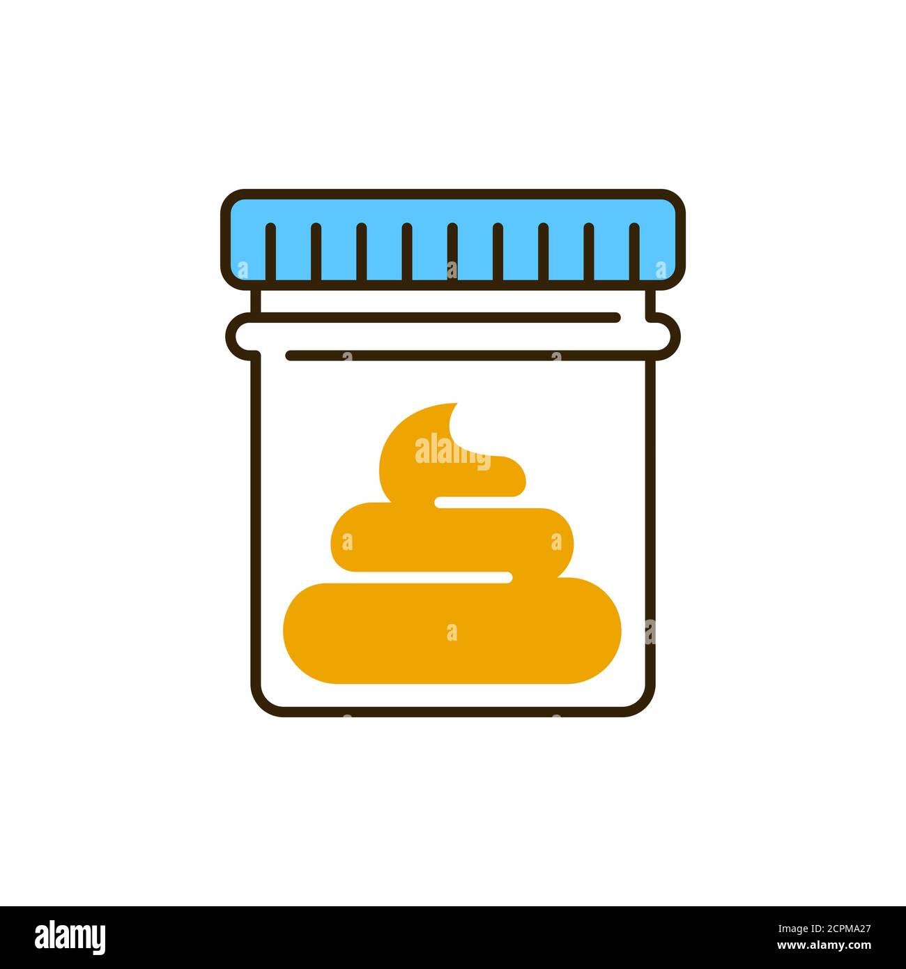Fecal analysis color line icon. Medical and scientific concept ...