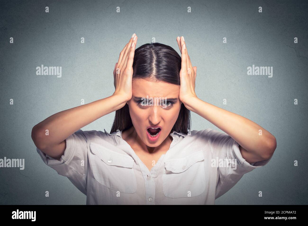 Screaming stressed hi-res stock photography and images - Alamy