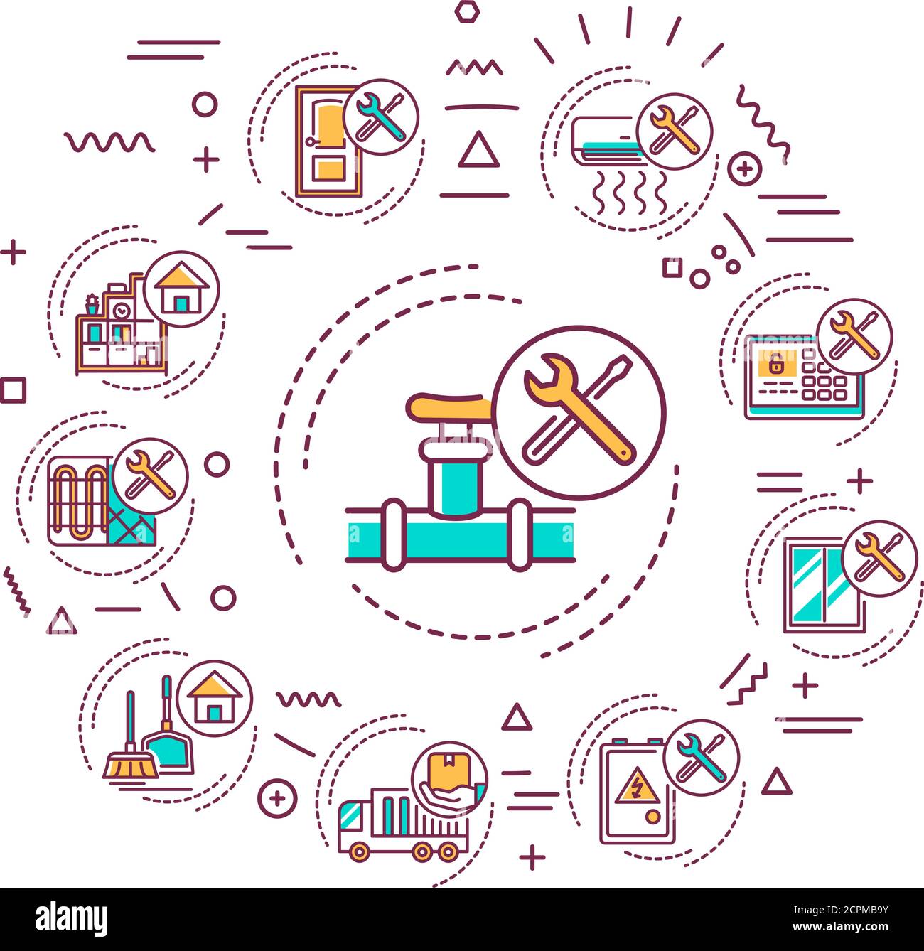 Handyman services web banner. Include repair work, maintenance work ...