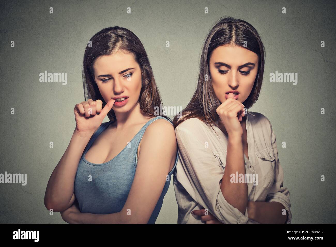 Two teen girls side by side hi-res stock photography and images - Alamy