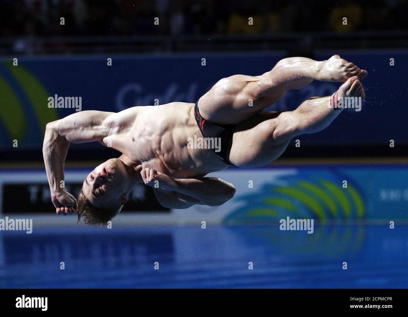 Mens 1m springboard final optus aquatic centre hi-res stock photography ...