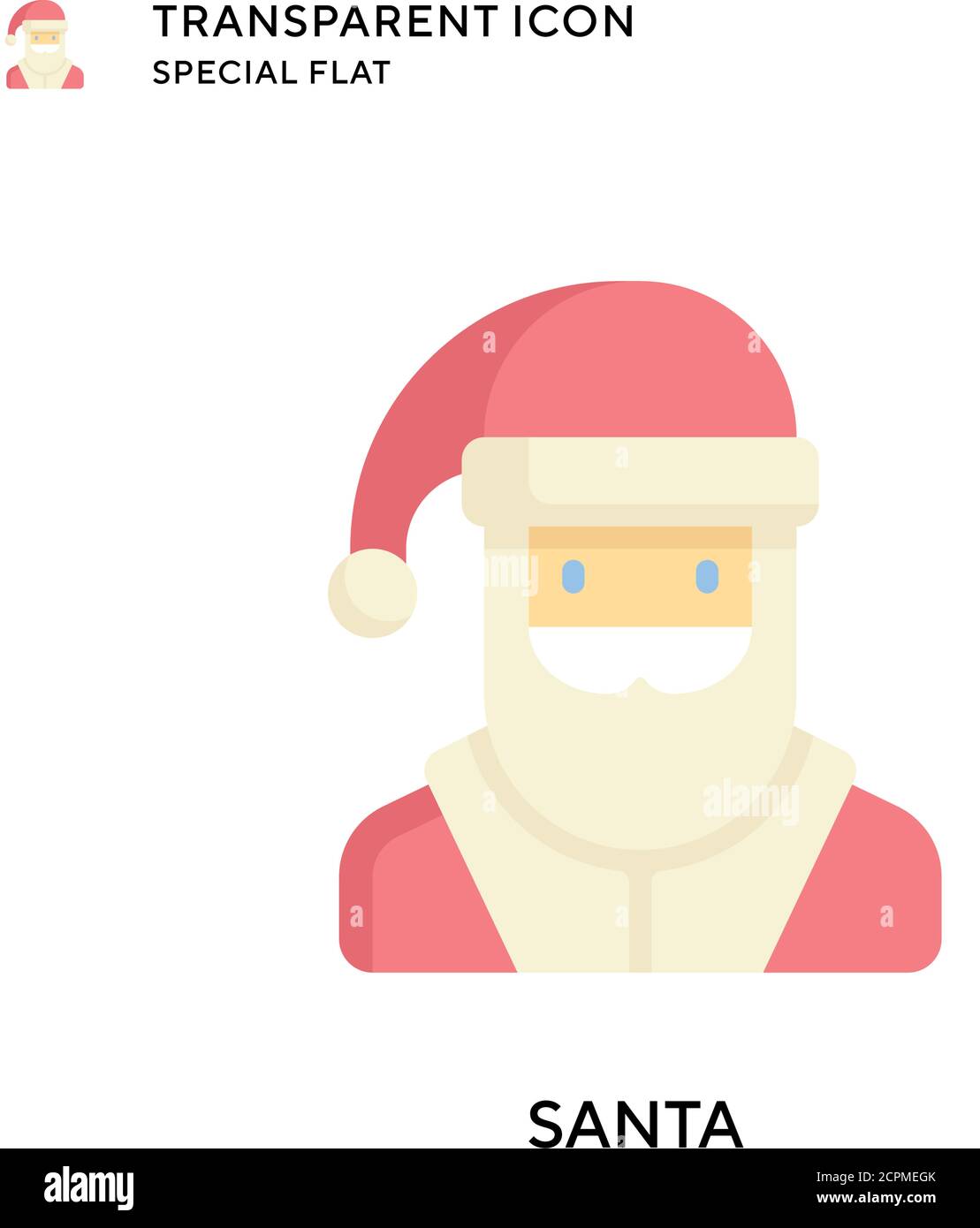 Santa vector icon. Flat style illustration. EPS 10 vector Stock Vector ...
