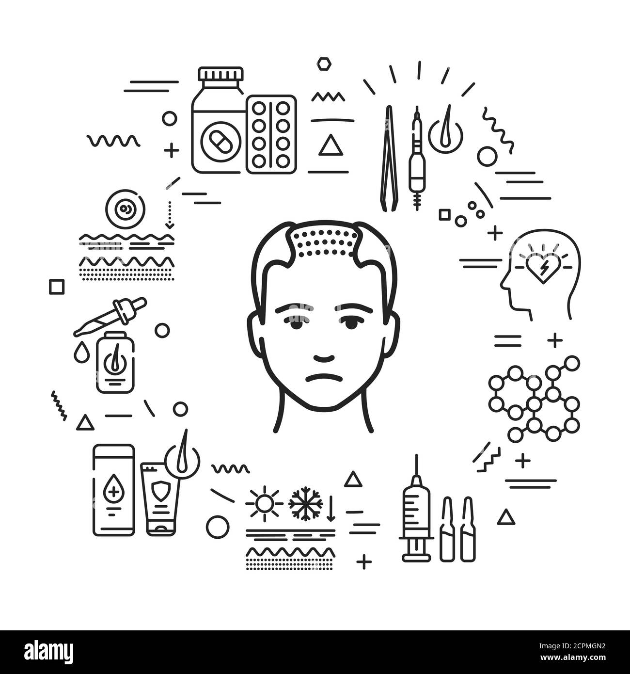 Cause hair fall treatment hi-res stock photography and images - Alamy