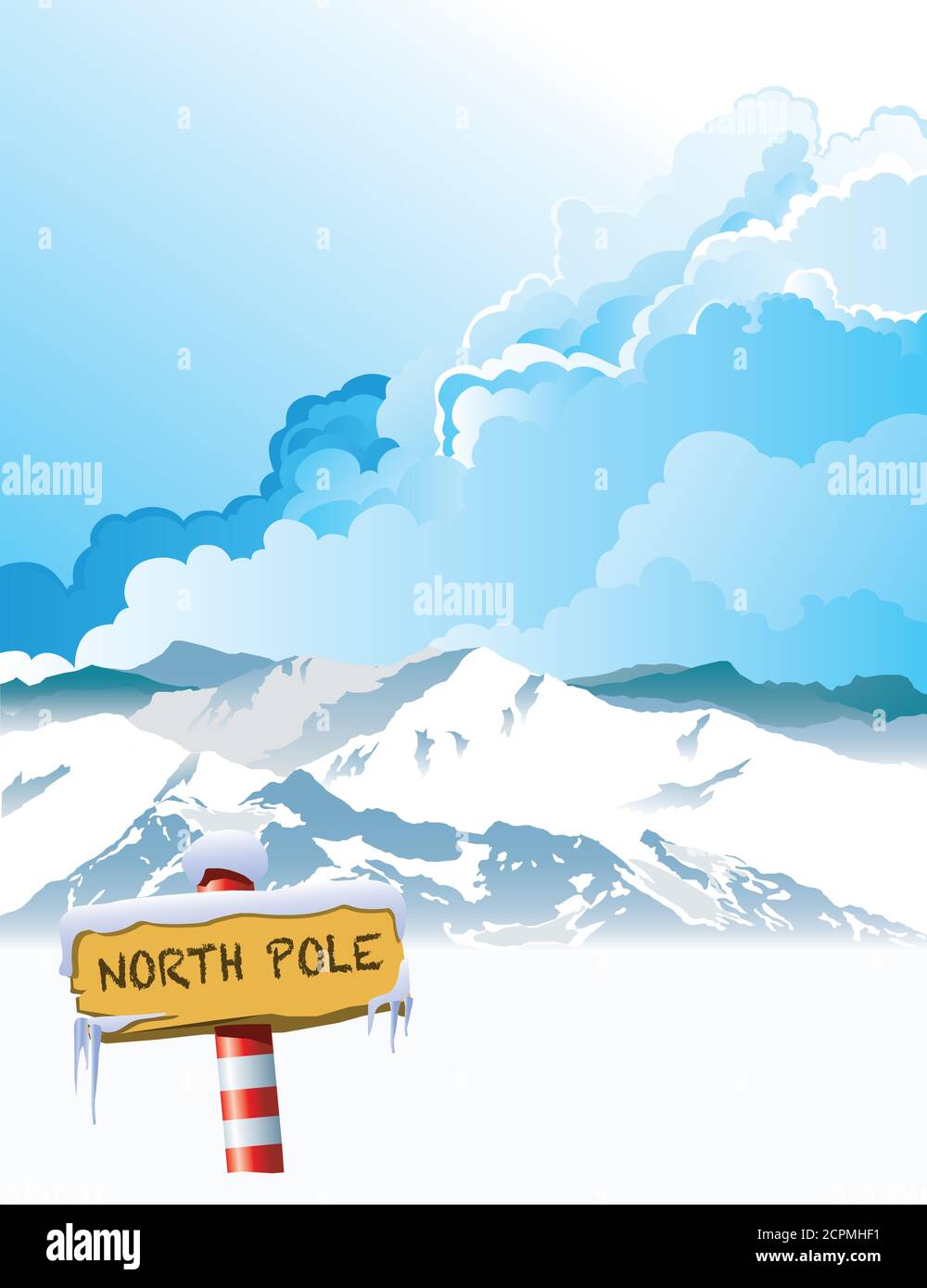 North Pole Sign Background