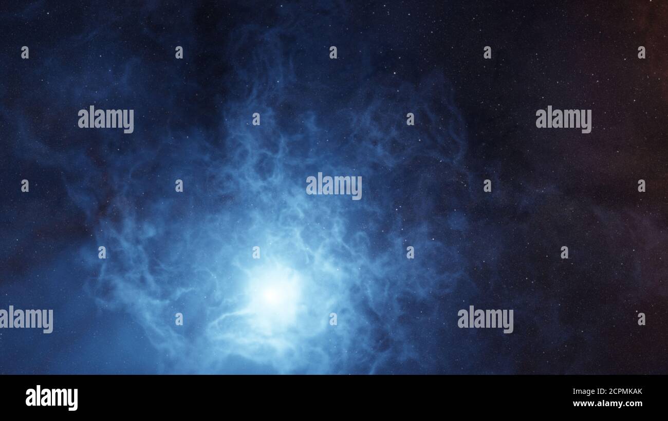 Color picture of the galaxy, blue nebula Stock Photo - Alamy