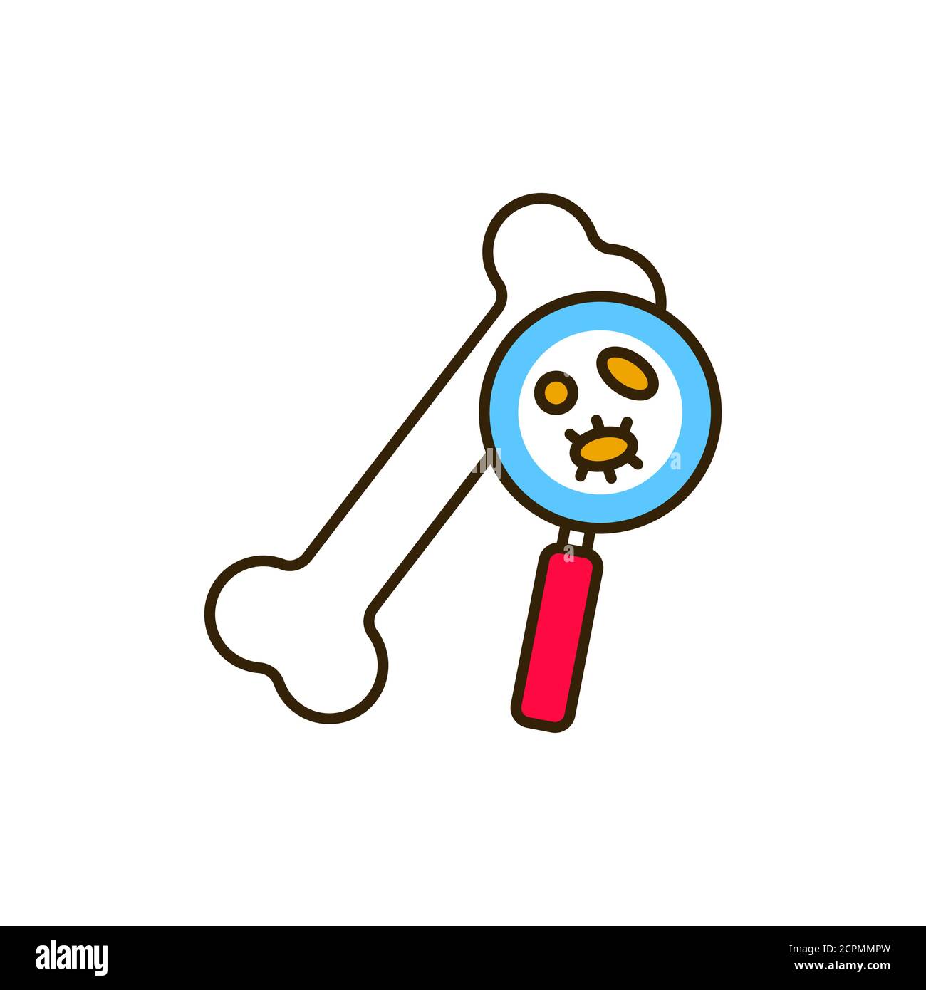 Bone densitometry color line icon. Medical and scientific concept ...