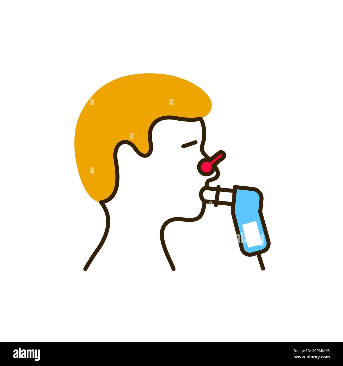 Spirometry test Stock Vector Images - Alamy