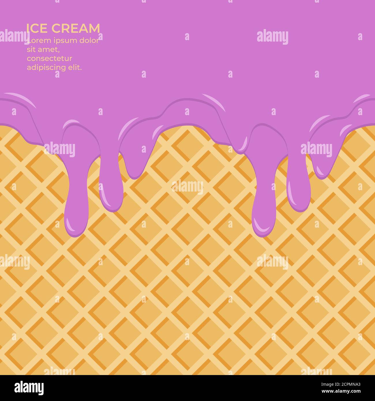 Sweet colour glaze on wafer texture sweet food vector background ...