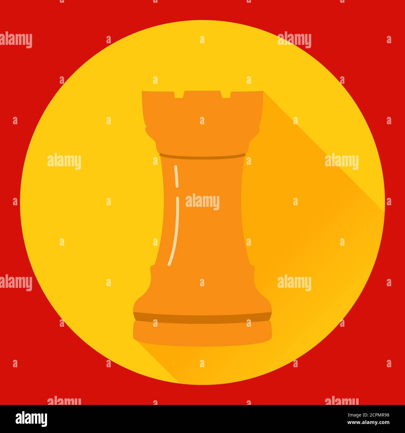 Icon of a chess figure the rook in flat style a vector. A design ...