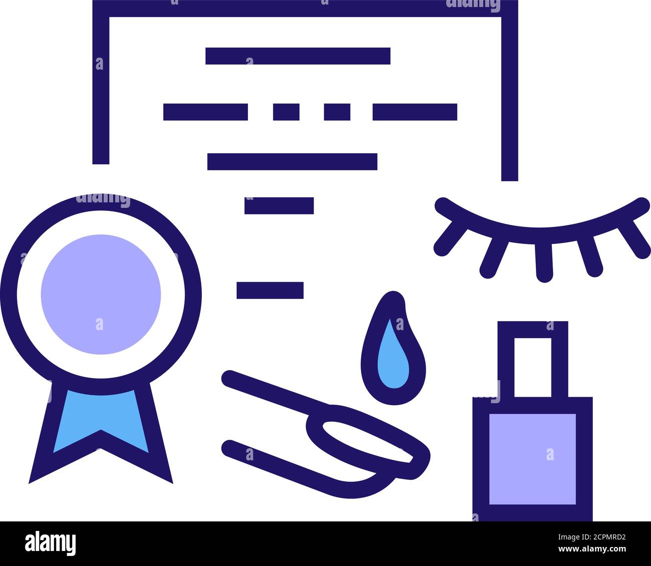 Beauty industry courses color line icon. Educational nail service ... Beauty industry courses color line icon. Educational nail service ...