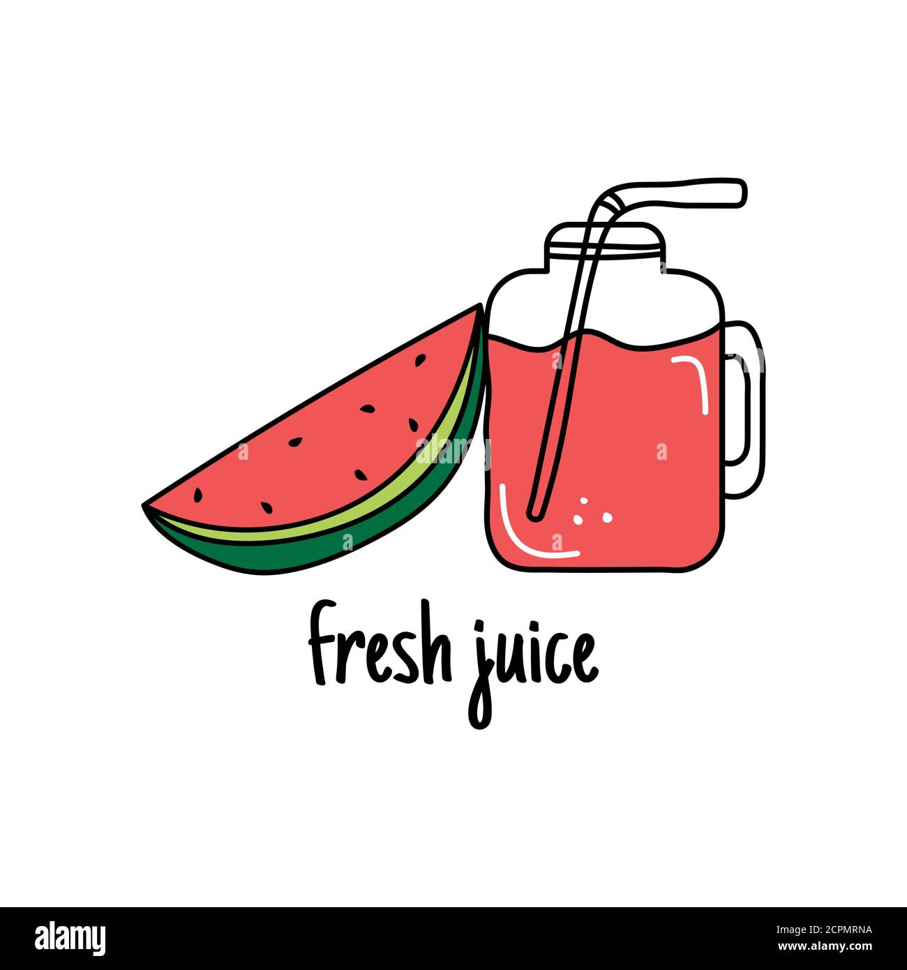 Design Template banner, poster, icons watermelon smoothies ...