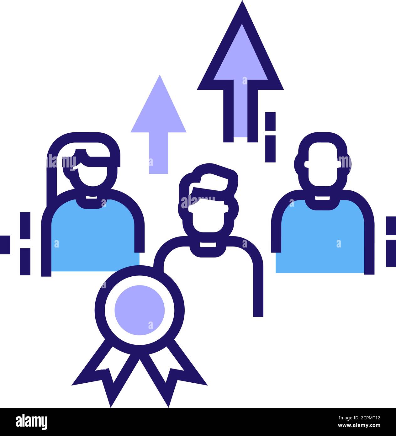 Leadership courses color line icon. Teamwork. People skill development ...