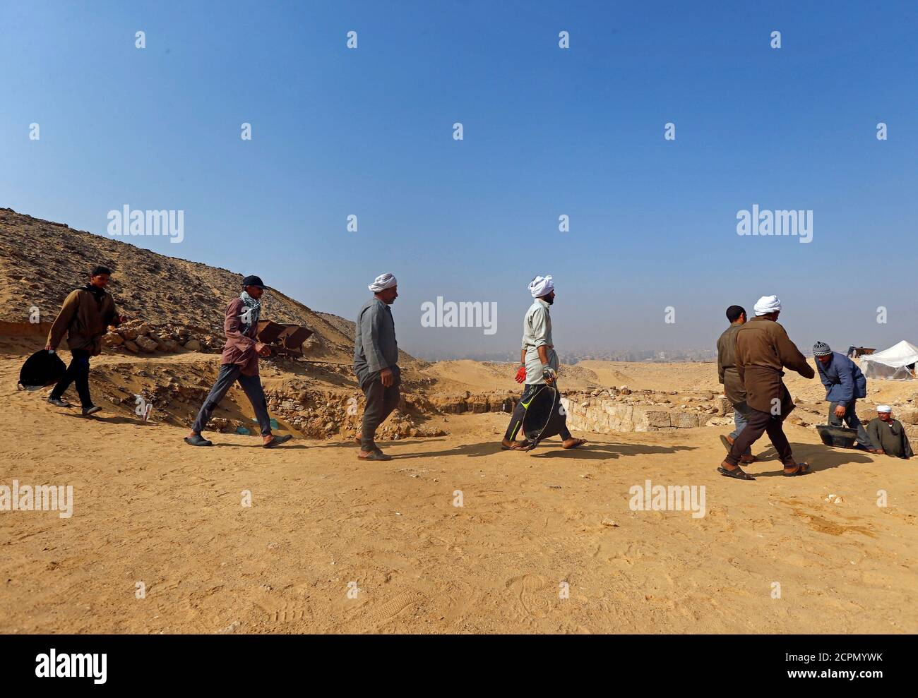 Pyramids giza excavation hi-res stock photography and images - Alamy
