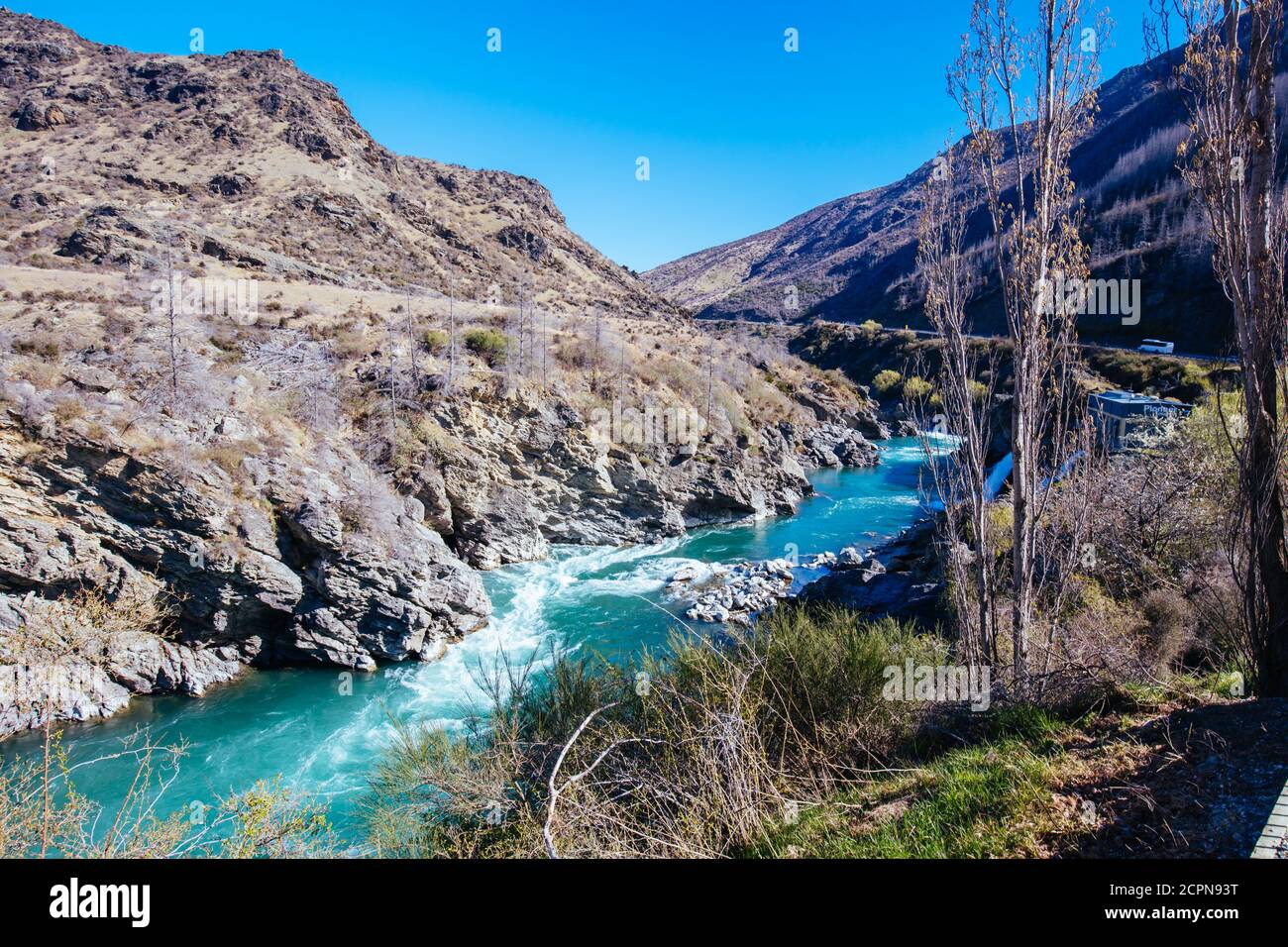 Roaring Meg Lookout New Zealand Stock Photo - Alamy