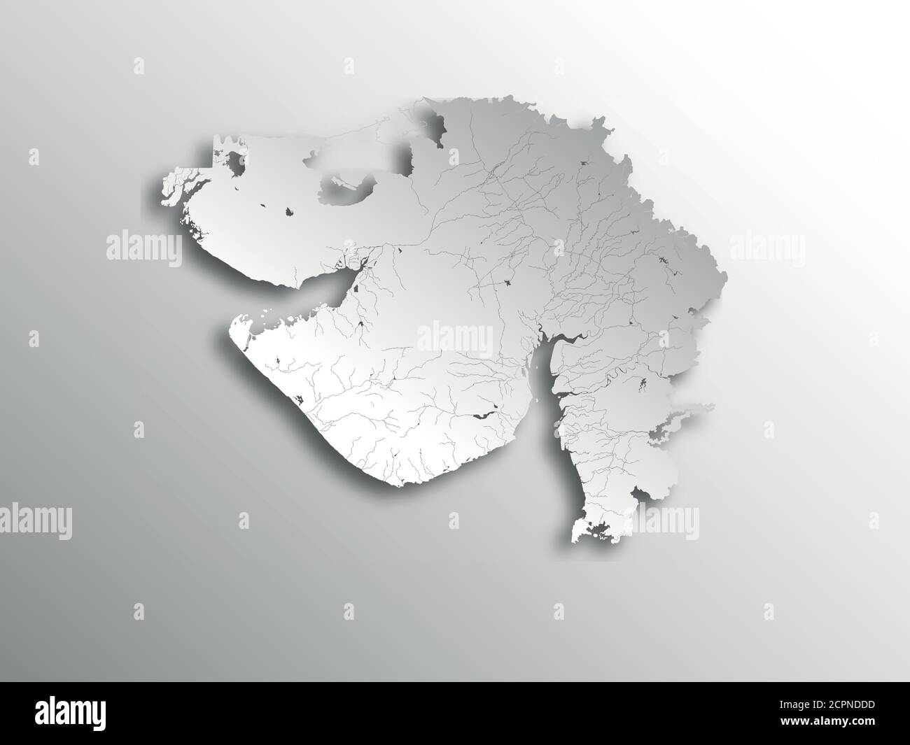 Map of gujarat hi-res stock photography and images - Alamy