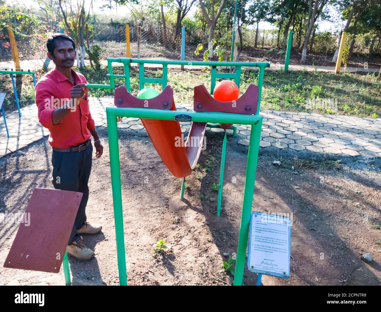 DISTRICT KATNI, INDIA - JANUARY 23, 2020: An indian science teacher ...