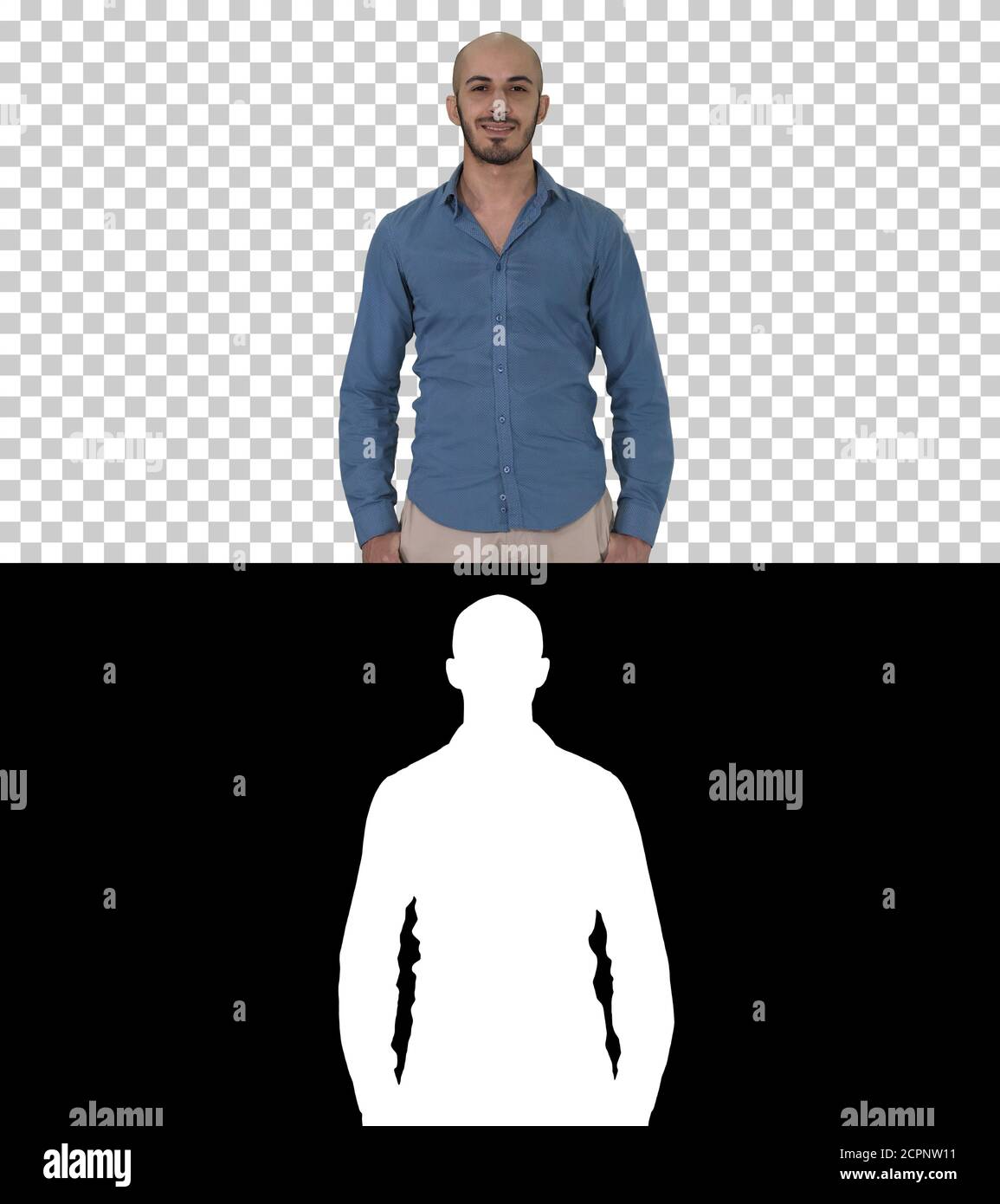 Young arabic man smiling, Alpha Channel Stock Photo - Alamy