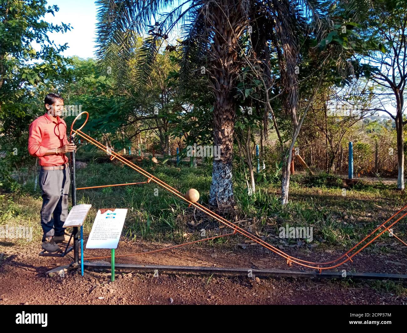 DISTRICT KATNI, INDIA - JANUARY 23, 2020: An indian science teacher ...
