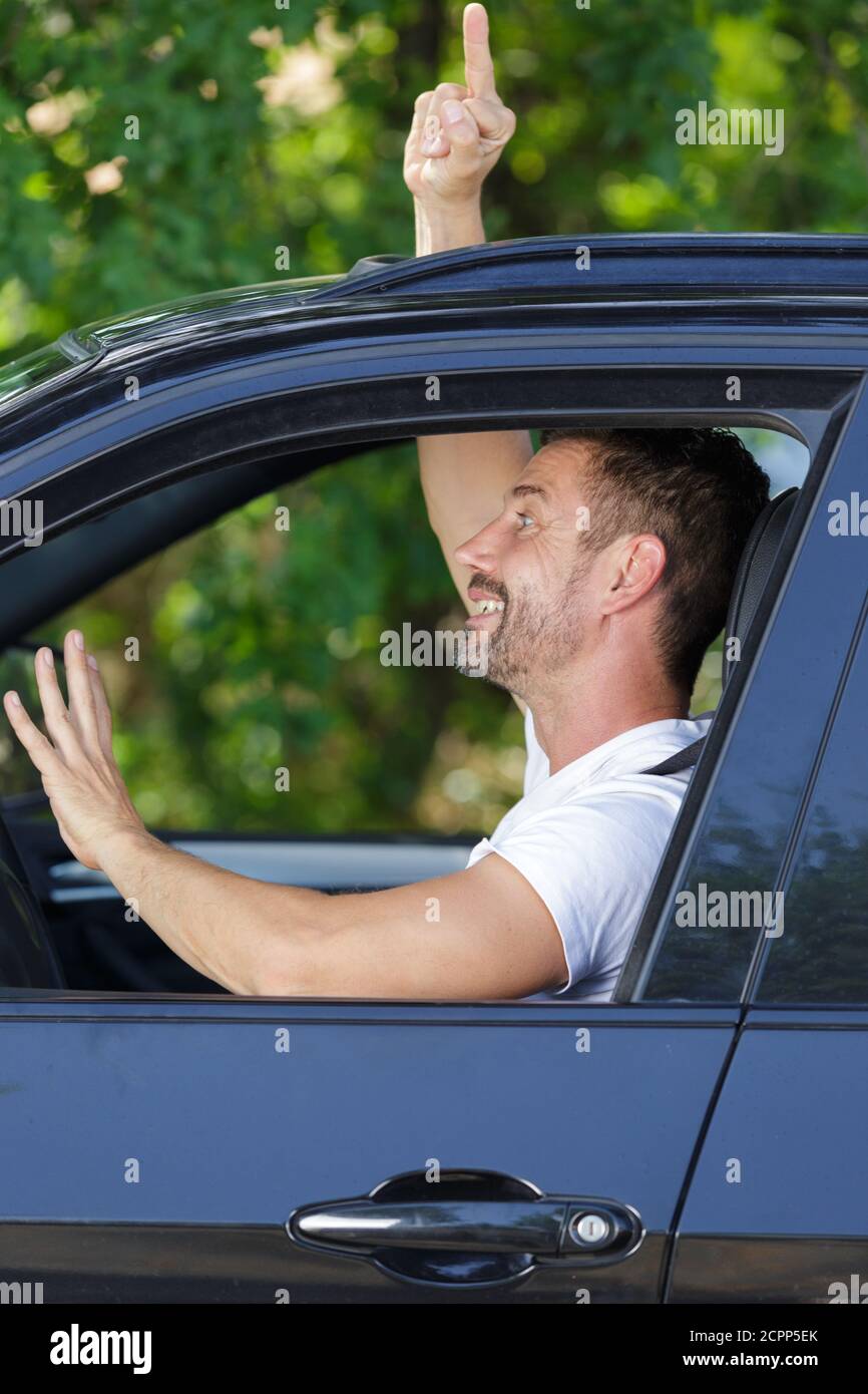 Middle finger car hi-res stock photography and images - Alamy