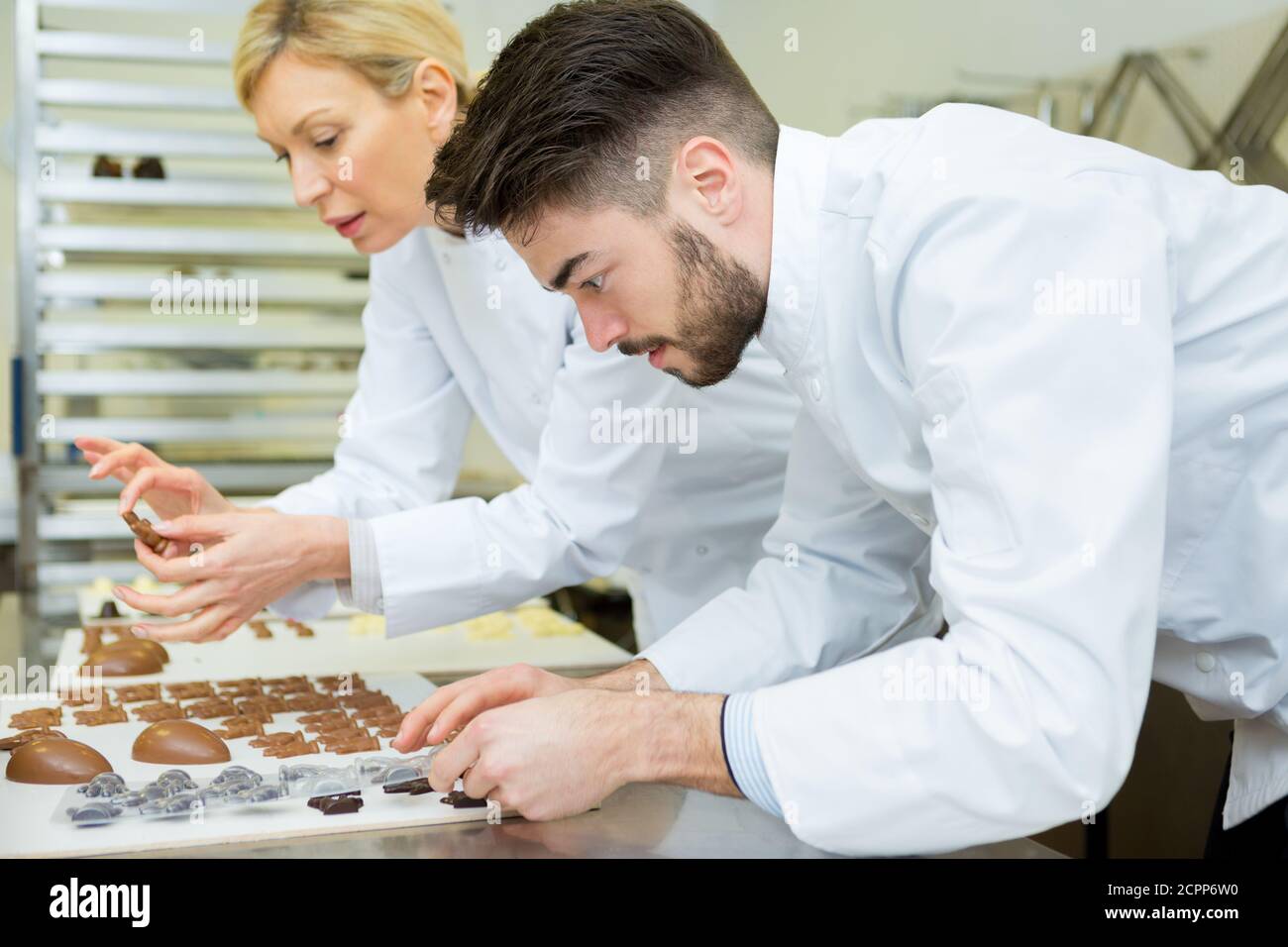 molding chocolate designs Stock Photo - Alamy