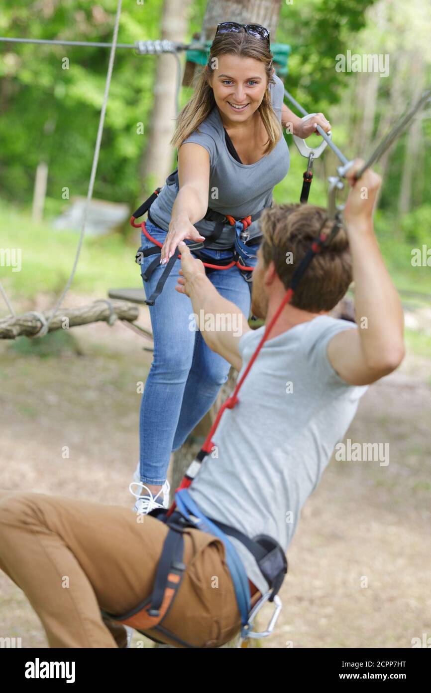 Couple rope hands hi-res stock photography and images - Alamy