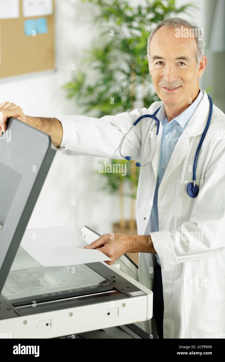 doctor scanning on the office printer Stock Photo - Alamy