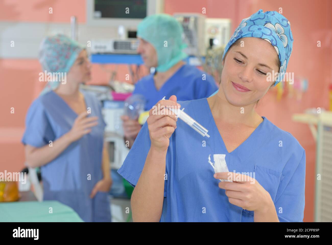 doctor is preparing patient for surgery Stock Photo - Alamy