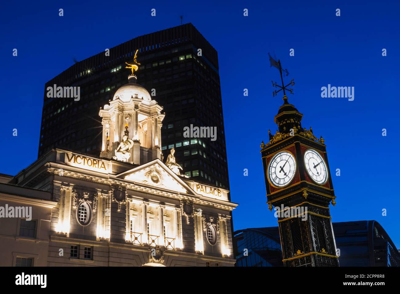 England, London, Westminster, Victoria, Victoria Palace Theatre at Night Stock Photo - Alamy