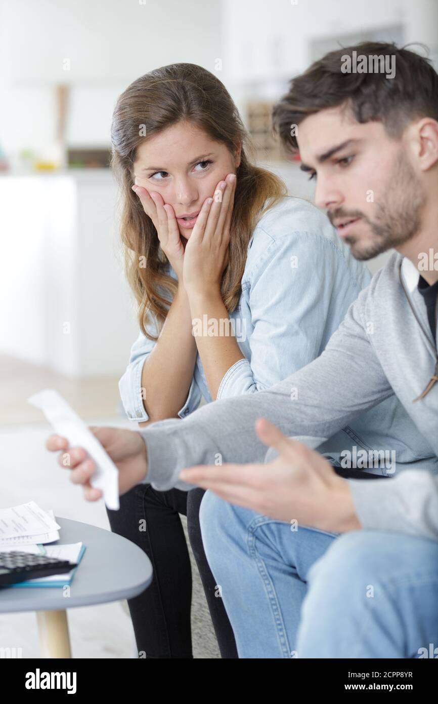 Husband wife having financial problems hi-res stock photography and ...