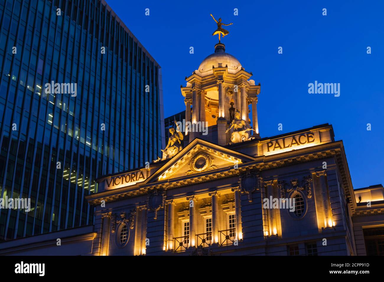 England, London, Westminster, Victoria, Victoria Palace Theatre at Night Stock Photo - Alamy