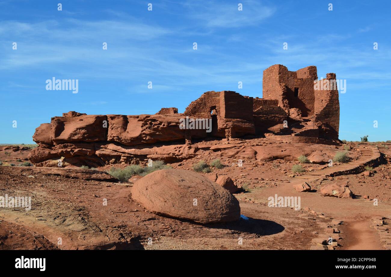 Beautiful red rock ruins of Wukoki in Arizona Stock Photo - Alamy