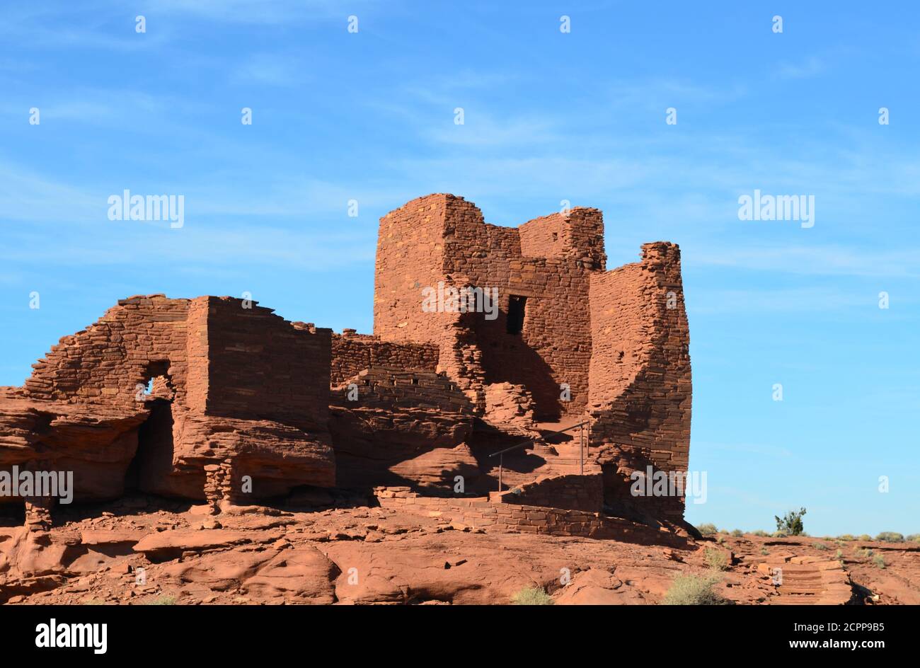 Stunning red rock construction of ancient ruins Stock Photo - Alamy