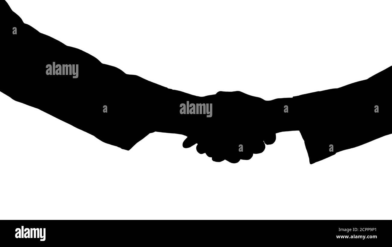 Silhouette Medical handshake Stock Photo - Alamy