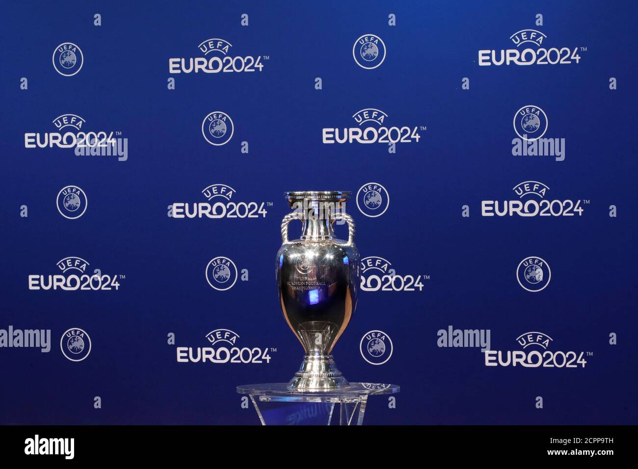 Uefa european championship trophy on hi-res stock photography and ...