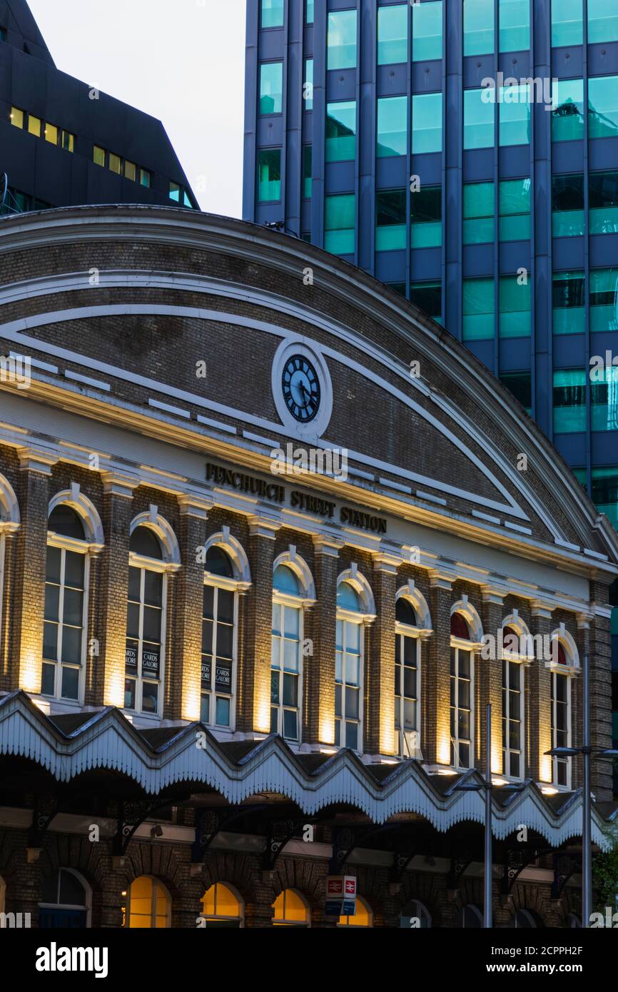 Fenchurch street station night hi-res stock photography and images - Alamy