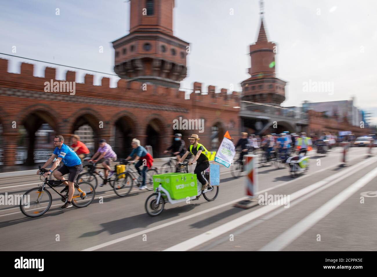 Berlin, Germany. 19th Sep, 2020. Participants of a bicycle ...