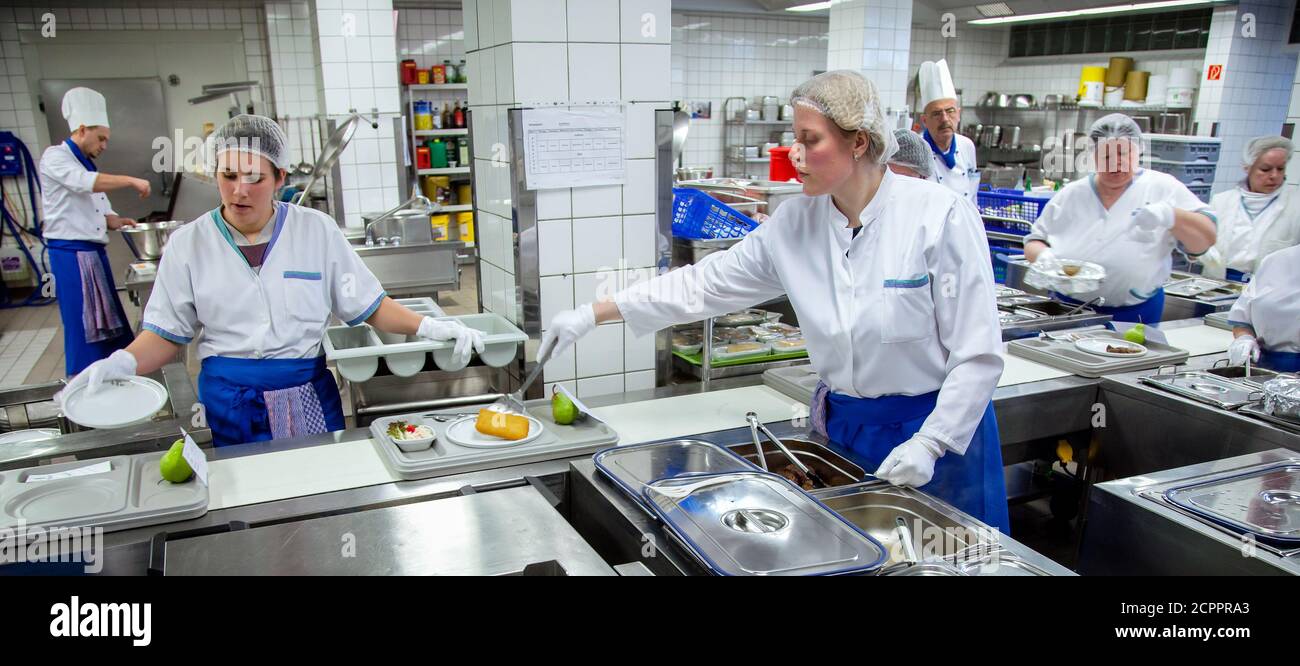 Essen, North Rhine-Westphalia, Germany - Large kitchen in the hospital ...
