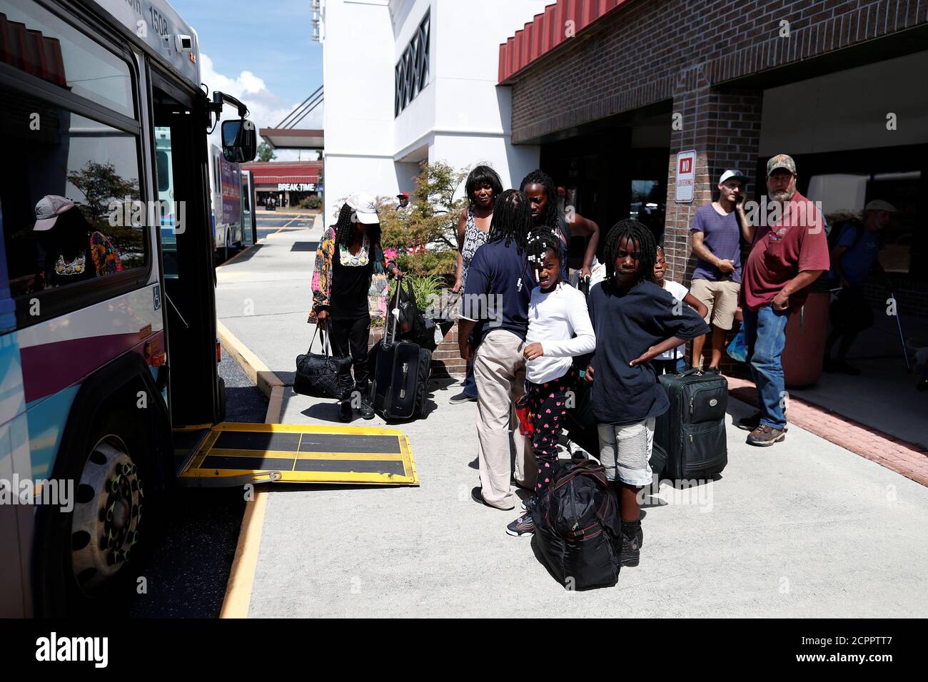 Hurricane evacuation bus hi-res stock photography and images - Alamy