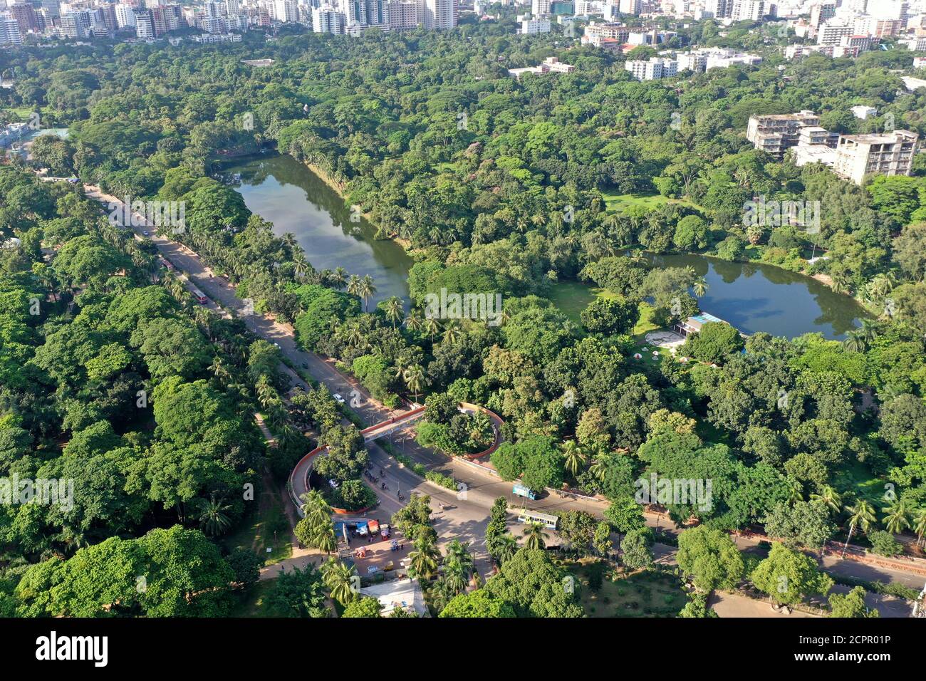 Dhaka, Bangladesh - September 19, 2020: A view of the Ramna Park is a ...