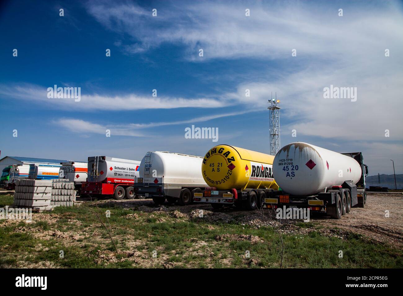 Jambyl region/Kazakhstan - April 25 2012: Oil Rrefinery and gas ...