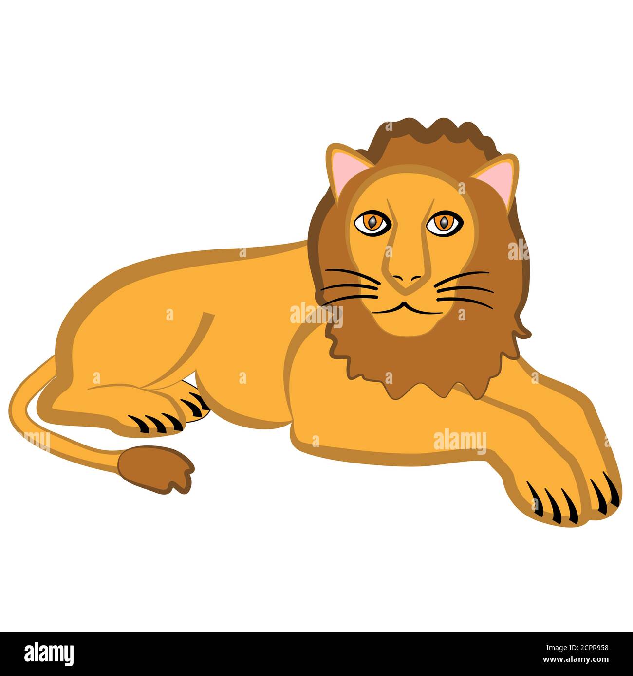 Male lion rest Stock Vector Images - Alamy